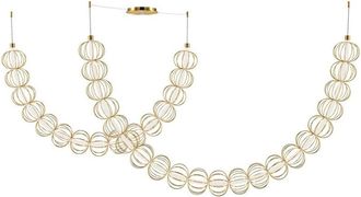 Maytoni Maytoni Golden Cage Plafonnier LED semi-encastr&eacute; moderne int&eacute;gr&eacute;, dor&eacute;, 3 000 K, 6 110 lm