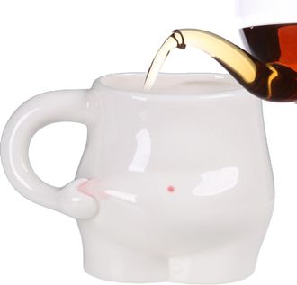 Generic Kaffeetasse mit dickem Bauch - übergroße Kaffeetasse, lustige Kaffeetasse mit dickem Bauch | handgefertigtes originelles Teegeschirr, süße -Tassen, 32