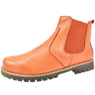 Andrea Conti Damen Stiefelette Boot Rei&szlig;verschluss Profilsohle l&auml;ssig 0342818, Gr&ouml;&szlig;e:41 EU, Farbe:Orange