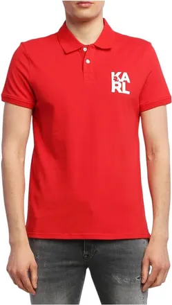 Karl Lagerfeld Homme, Tops, Rouge, Taille: XL Polo 100% Coton