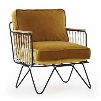 Honor&eacute; Fauteuil Croisette noir, velours Honor&eacute;