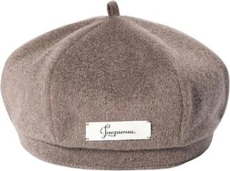 Jacquemus B&eacute;ret en laine vierge &agrave; panneaux - Femme - Accessoires - Brun - Taille: 56 CM