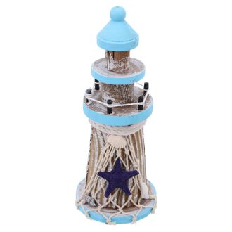 Valiclud Mediterrane Leuchtturm Dekoration 19cm Maritimes Tisch und Regalornament im Vintage Stil Maritime K&uuml;sten Deko f&uuml;r Wohnzimmer und Geschenk