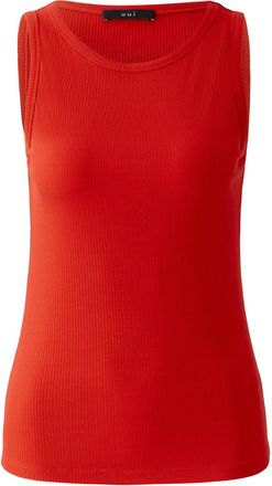 Oui Damen Top FILIZ elastische Viskoserippe schmal geschnitten Uni
