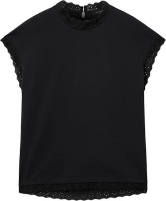 AllSaints Lele - Spitzen-Tanktop in Schwarz