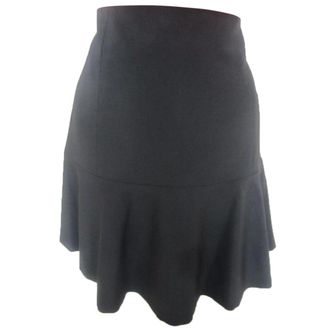 Theyskens Theory THEORY Black Ruffle Hem Skirt Size S
