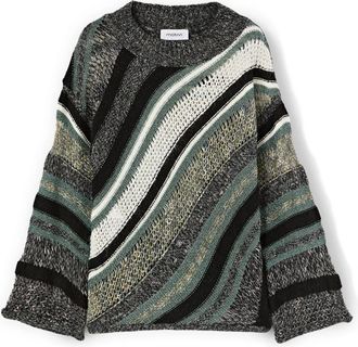 Motivi Femme, Pulls, Multicolore, Taille: 42 FR Pull en mohair avec travail ajour&eacute;