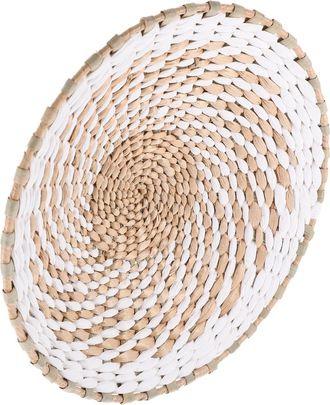 Amosfun Geflochtener Wandkorb Rund Handgefertigt Zum Aufhängen Für Schlafzimmer Wohnzimmer Küche Flur Outdoor Naturmaterial Im