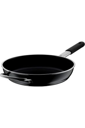 WMF Bratpfanne, Schwarz, 3 L, rund, breiter Sch&uuml;ttrand, Kochen, Pfannen, Bratpfannen