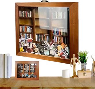 Generic Dekorativer Holzschrank - handgefertigte Stress-Relief-Box | Organizer f&uuml;r B&uuml;cherregal aus Holz, handgefertigt, Entspannung und Geschenkidee f&uuml;r den F