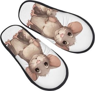 Generic Pantoufles Rats Imprimés Légers Slippers Confortable Chaussons Pour De Camping Hôtels La Maison L