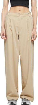 Urban Classics Ladies Ultra Wide Pleat-Front Pants Pantalons, Wetsand, 36 Femme