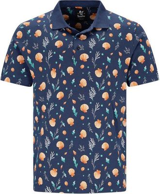 Hajo Poloshirt Poloshirt mit maritimen Alloverdruck in reiner Baumwolle