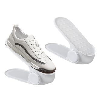 Generico Stapelbarer Organizer f&uuml;r Schuhe, verstellbar, rutschfest, doppellagig, Schuhhalter f&uuml;r die Organisation von Kleiderschr&auml;nken, f&uuml;r Stiefel und Schuhe 