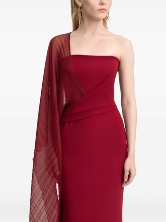 Gemy Maalouf asymmetrical draped maxi dress - Rouge