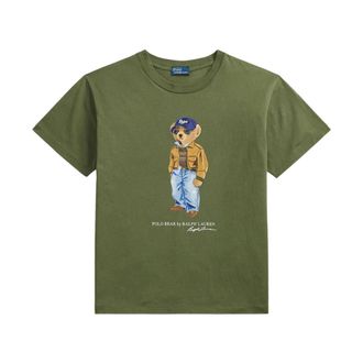 Polo Ralph Lauren T-shirt Bear - Femme - Tops - Vert - Taille: 36 FR