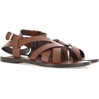 Liviana Conti Braune flache Ledersandalen - - Shoes - Damen - Braun - 37 EU