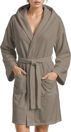 Petti Artigiani Italiani PETTI - Peignoir Femme, Peignoir Homme, Peignoir de Bain, Peignoir de Bain Femme, Peignoir de Bain Homme, Taupe