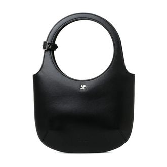 Courr&egrave;ges Schwarze Leder-Tragetasche - - Bags - Damen - Schwarzk - ONE SIZE