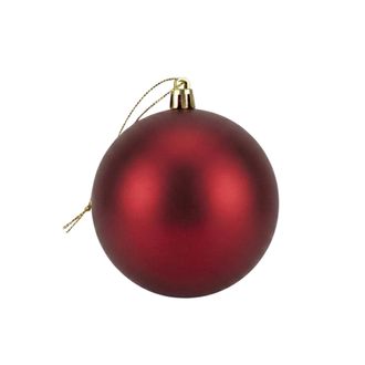 Shatchi 25 cm gro&szlig;e, dunkelrote Weihnachtskugel, PVC, bruchsicher, Mattes Finish, Weihnachtskugeln, Ornament, Festliche Weihnachtsbaum-H&auml;ngedekoration, rundes