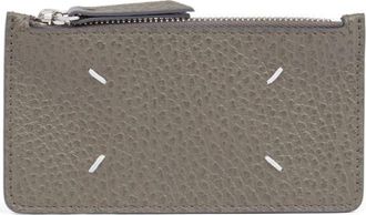 Maison Margiela porte-cartes à détails de coutures - Gris
