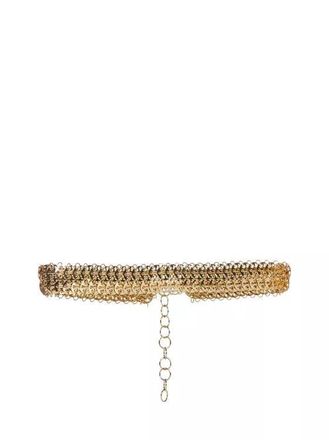 Paco Rabanne G&uuml;rtel - Interlinked Brass Chain Belt - Gr. ONE SIZE - in Gold - f&uuml;r Damen