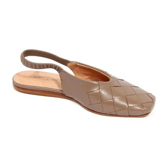 Alysi Leder Ballerina Flats Made in Italy - - Shoes - Damen - Braun - 37 EU