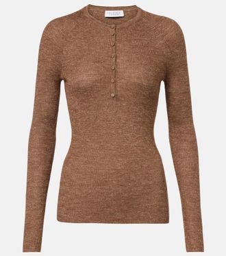 Gabriela Hearst Henley-Hemd Anges aus Kaschmir, Seide und Hanf