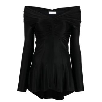 Paco Rabanne Luxe Off-Shoulder Bluse - - Blouses & Shirts - Damen - Schwarzk - M