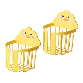 DOITOOL 2 Stück Toilettenpapierhalter Wandregal mit Großem Fassungsvermögen Stilvolles Elegantes Design für Einfache Praktische Papieraufbewahrung im Badezimm