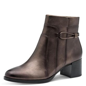 Jana Damen Stiefeletten mit Blockabsatz Vegan, Braun (Bronze), 41 EU