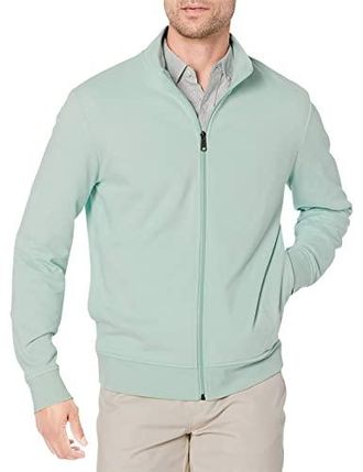 Amazon Essentials Sweat-Shirt à Col Montant, à Fermeture Éclair Intégrale, en Tissu Éponge French Terry Léger Homme, Vert Menthe, XXL