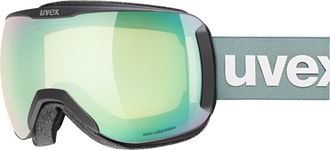 Uvex downhill 2100 CV - kontrastverstärkende Skibrille mit schmalem Rahmen und extra weitem Sichtfeld für Damen und Herren, black SL/opal-yell