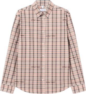 Off-white Homme, Chemises, Multicolore, Taille: L Marker Check Flannel Regular Shirt