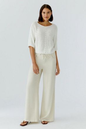 Oui Strickpullover Pullover cloud dancer