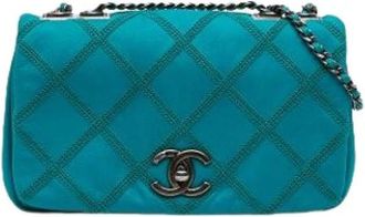Chanel Sac bandouli&egrave;re matelass&eacute; Pre-owned - Femme - Pre-owned - Bleu - Taille: ONE Size