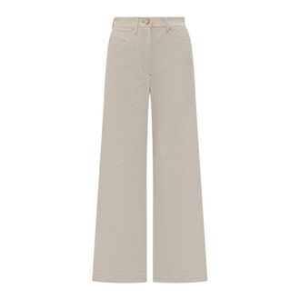 Momoni Femme, Pantalons, Beige, Taille: 42 FR Pantalon large