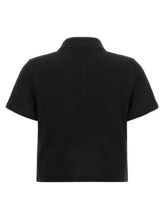 Saint Laurent Cotton Piqu&eacute; Polo Shirt - Black