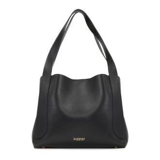 Kazar Damenledertasche mit einer einzigartigen Form - - Bags - Damen - Schwarzk - ONE SIZE