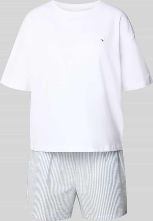Tommy Hilfiger Pyjama aus Baumwoll-Mix mit Logo-Stitching