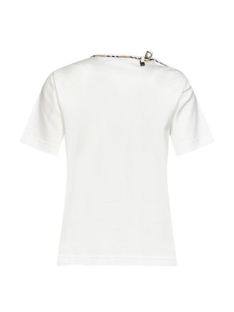Burberry Womens Cotton Crewneck T-Shirt Chalk White T-Shirts & Jerseys