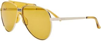 Linda Farrow Femme, Accessoires, Jaune, Taille: 63 MM Lunettes Amelia