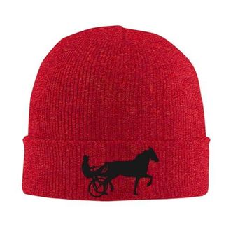 Generic Chevaux, Courses De Chevaux Attel&eacute;s, &Eacute;quitation Homme Femme Bonnet De P&ecirc;cheur Confortable Watch Cap Chaud Skull Cap pour Cyclisme Sport Randonn&eacute;e