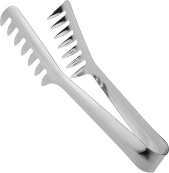 Generic Nudelzange Aus Edelstahl - Robuste Lebensmittelzange Zum Servieren Und Kochen | Rostbeständig, Ergonomischer Griff, Einfach Zu Bedienen, Ideal Für Spa