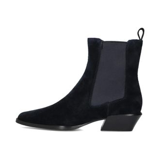 Stefano Lauran Blaue Wildleder Stiefeletten mit Blockabsatz - - Shoes - Damen - Blau - 38 EU