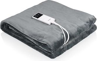 Tristar Elektrische Decke - 160 x 130 cm Fleece - Maschinenwaschbar - Einstellbarere Temperatur - Abnehmbare Fernbedienung - BW-4780