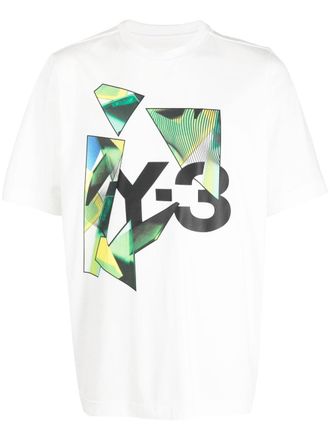 Yohji Yamamoto t-shirt à logo imprimé - Blanc