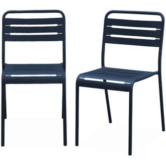 Sweeek 2er-Set Gartenst&uuml;hle aus Stahl