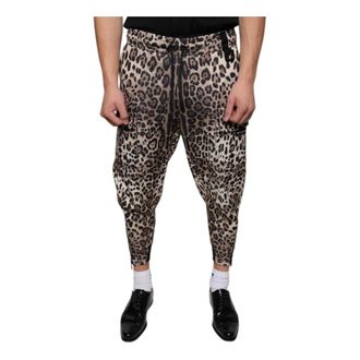 Dolce & Gabbana Leopardenmuster Joggerhose mit Kordelzug - - Trousers - Herren - Mehrfarbig - XS