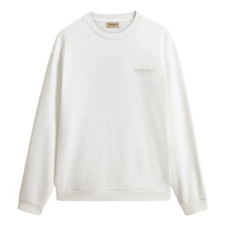 Woolrich Macro Logo Sweater - - Sweatshirts & Hoodies - Herren - Wei&szlig; - M